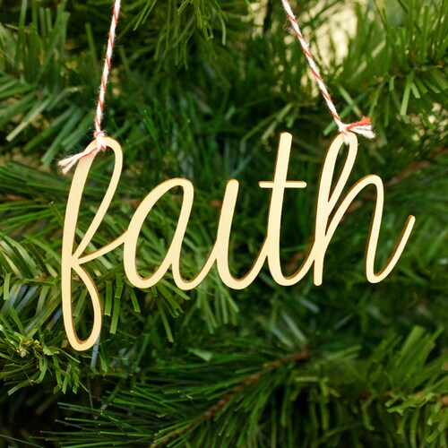 Faith Ornament Wood Ornament Christmas Ornament - Etsy