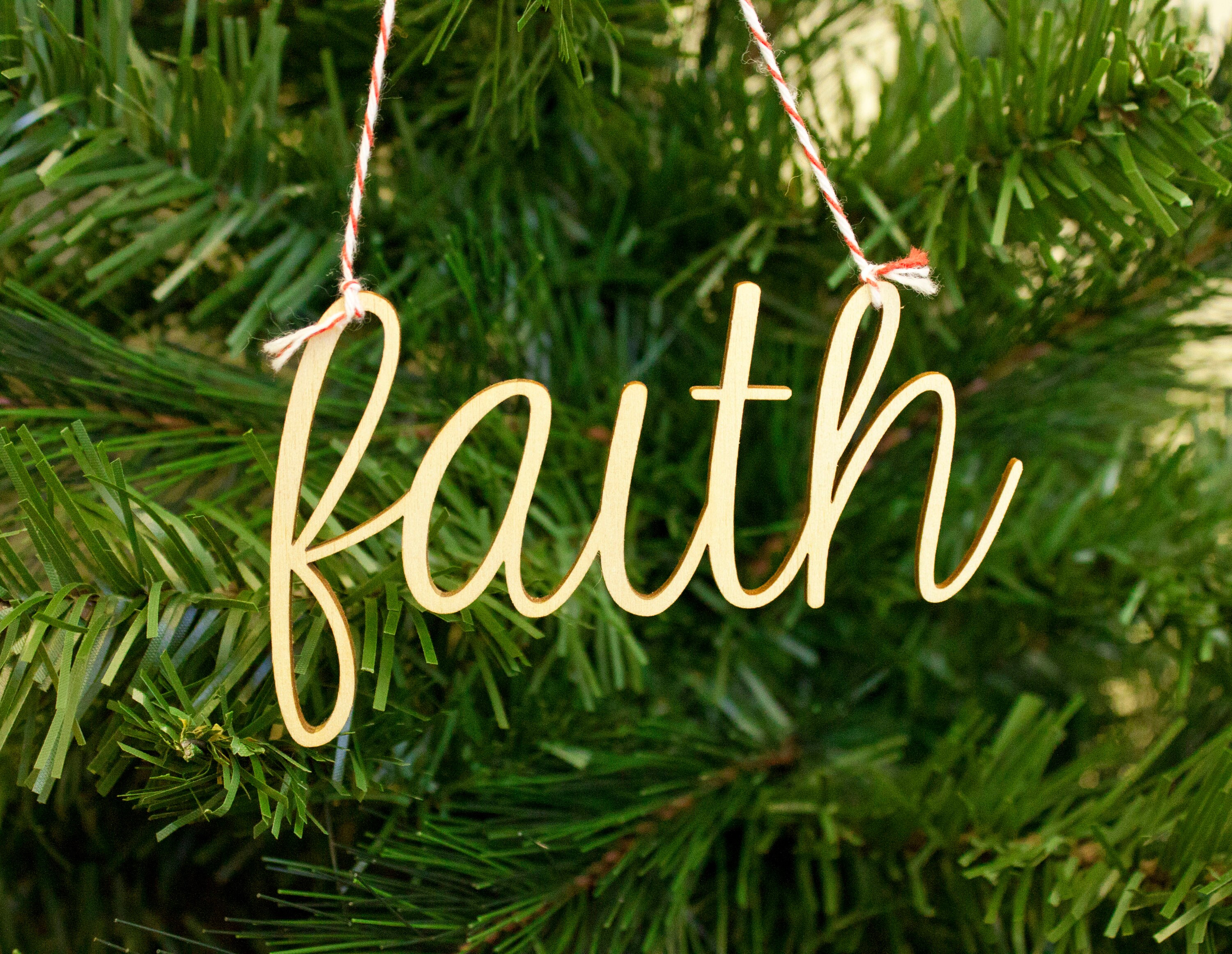Faith Ornament Wood Ornament Christmas Ornament | Etsy