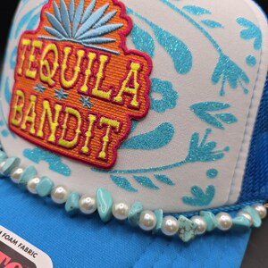 Tequila Bandit Trucker Hat, Blue Glitter - Etsy