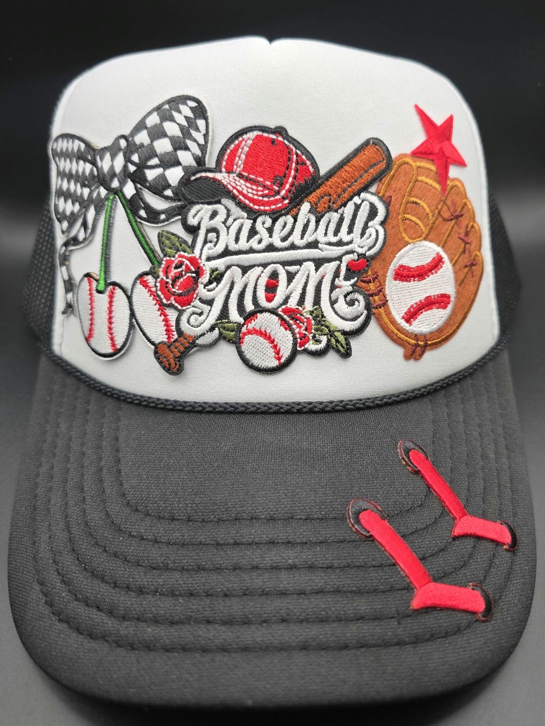 Ladies Baseball Mom Trucker Hat, Baseball Mama Hat - Etsy