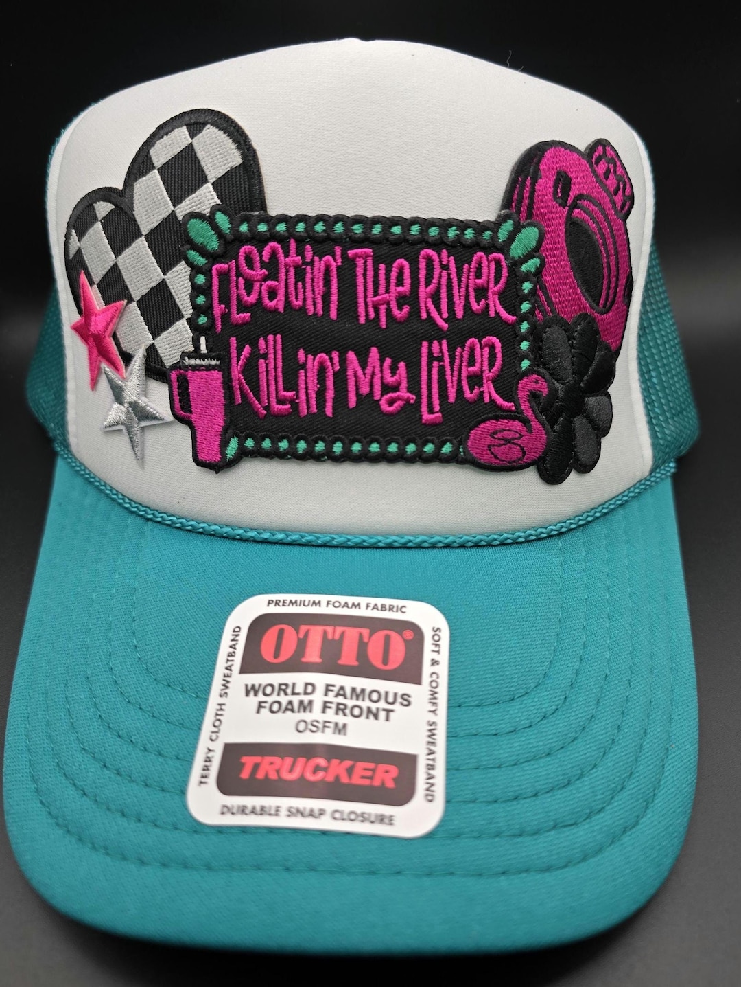 Ladies River Trucker Hat, Floatin the River Killin My Liver - Etsy