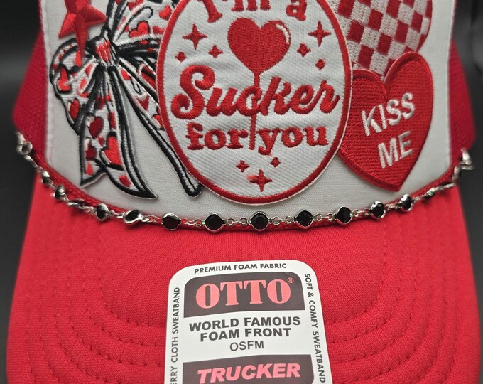 Ladies Valentines Trucker Hat I'm a Sucker for Love - Etsy