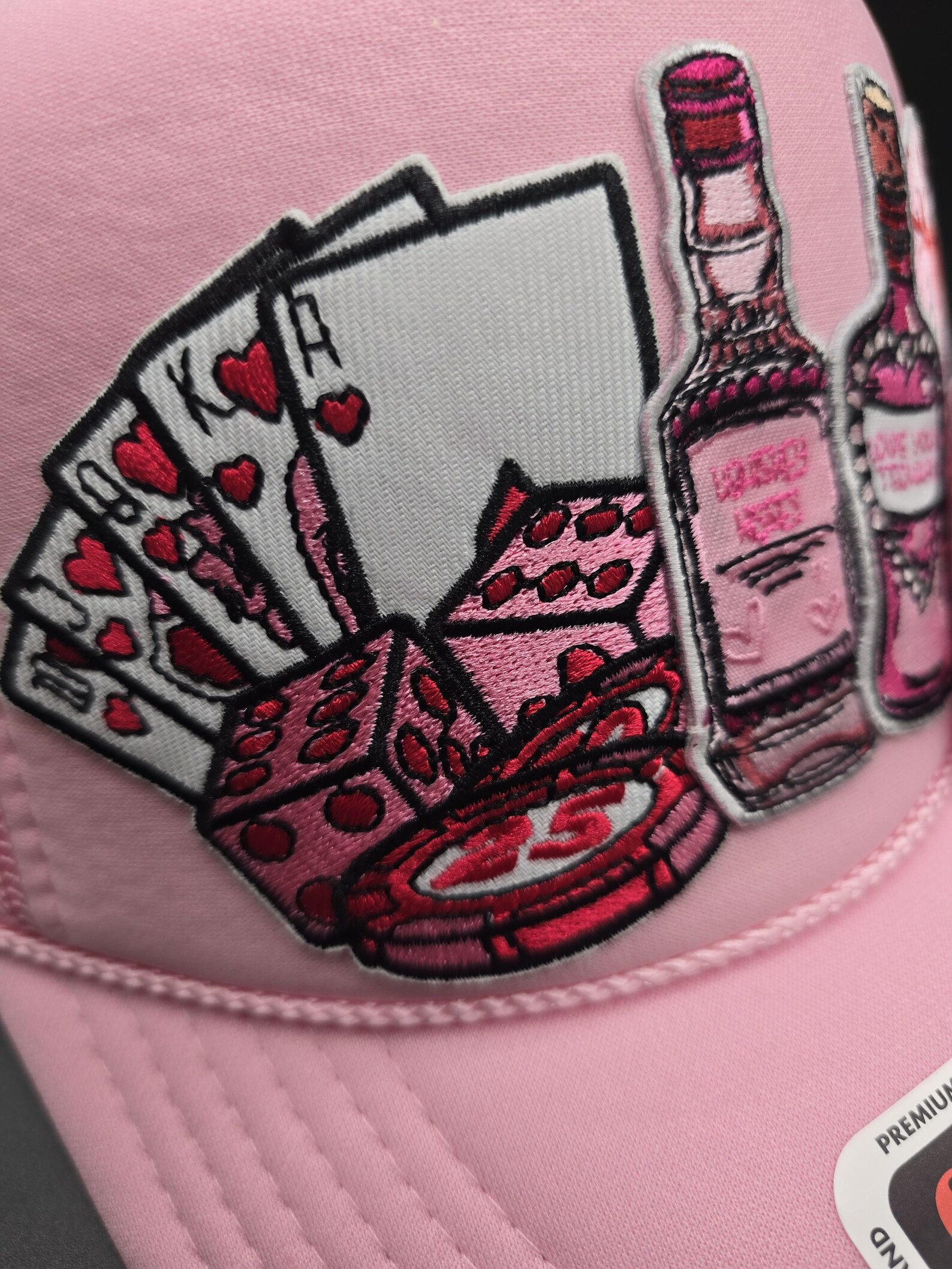 Ladies Valentines Trucker Hat With Cards and Liquor Bottles With 3d ...