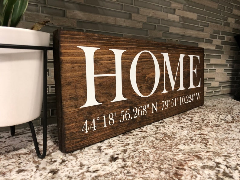 Nautical Home Sign With Compass and Gps Wooden Sign - Etsy