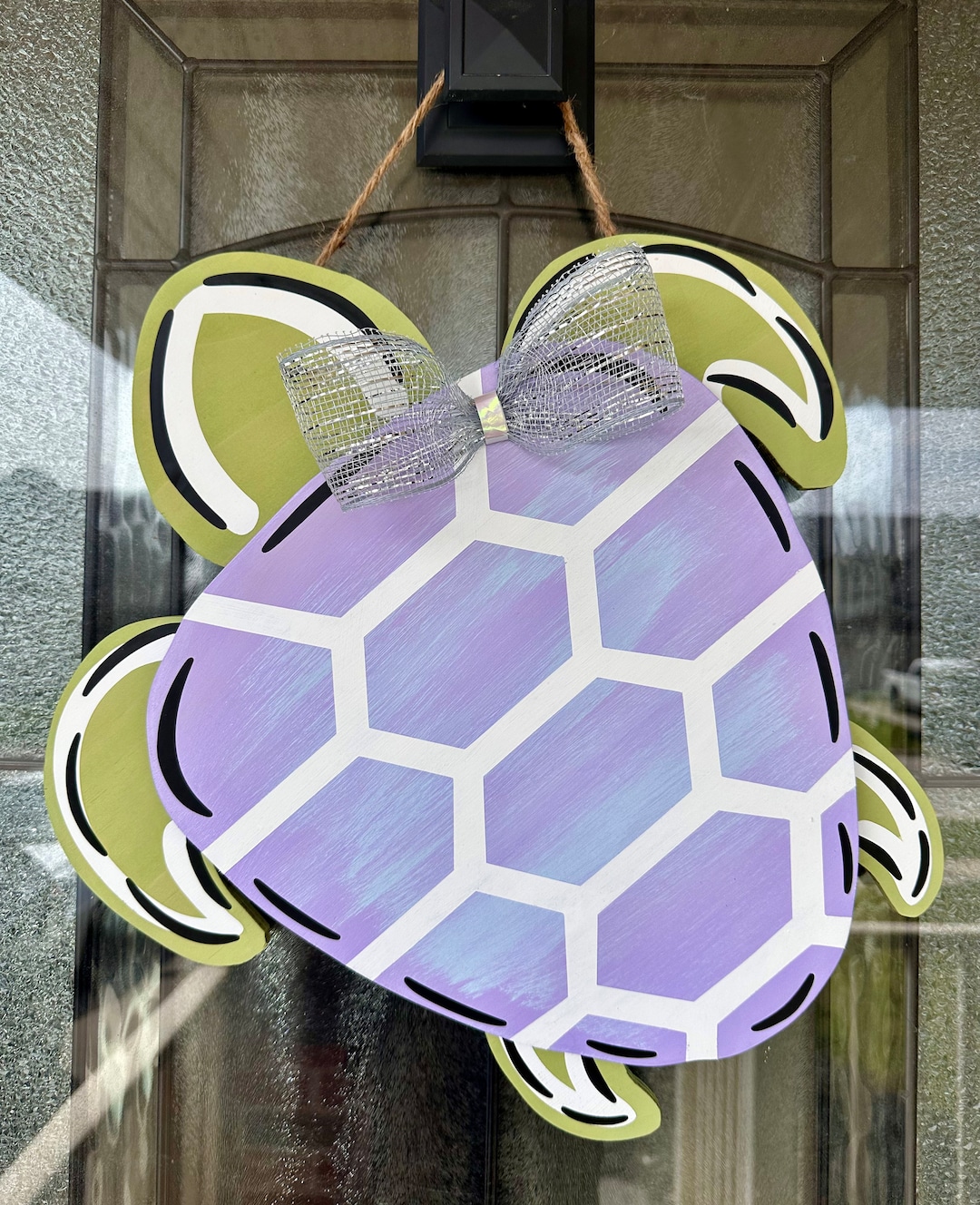 Sea Turtle Welcome Door Hanger, Ready to Ship Next Day Porch Sign ...