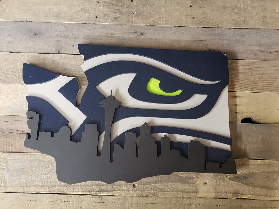 Seattle Seahawks Custom Wood Wall Art FREE SHIPPING - Etsy