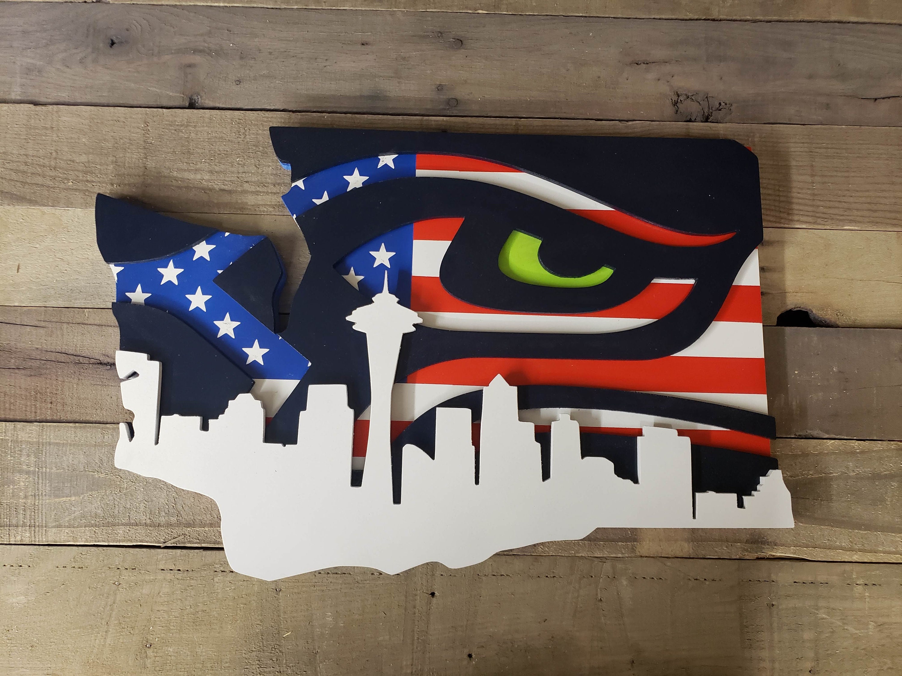 Seattle Seahawks Custom Wood Wall Art *FREE SHIPPING* - Etsy