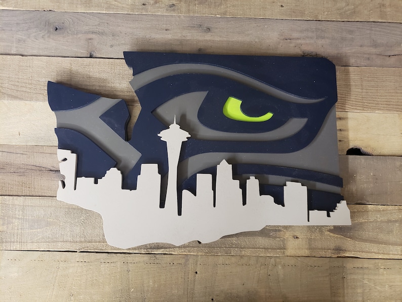 Seattle Seahawks Custom Wood Wall Art *FREE SHIPPING* - Etsy