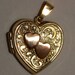 10k Gold Double Heart Locket Pendant. - Etsy