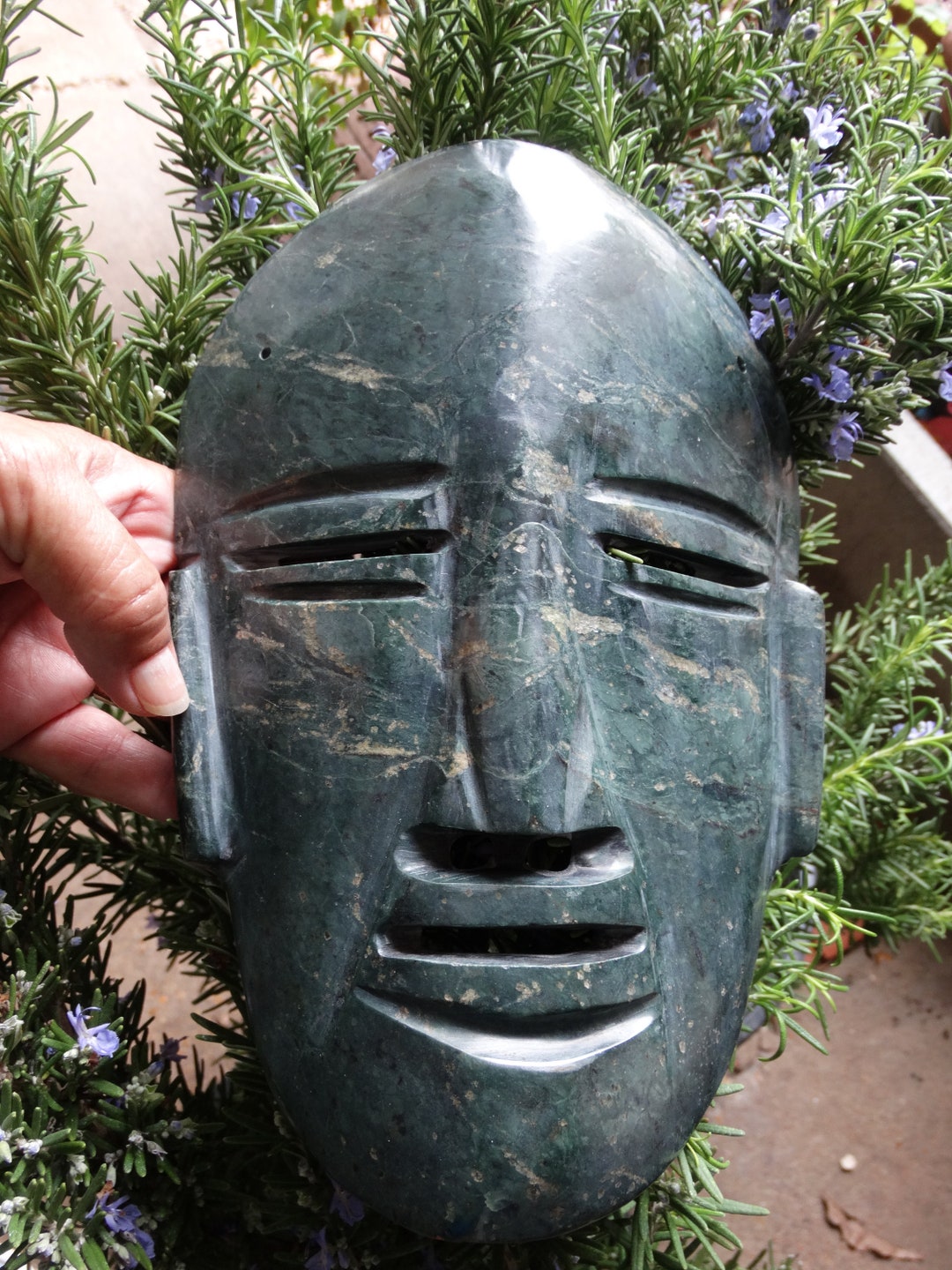 Heavy Handcarved 3D Stone Life Size Facemask. - Etsy