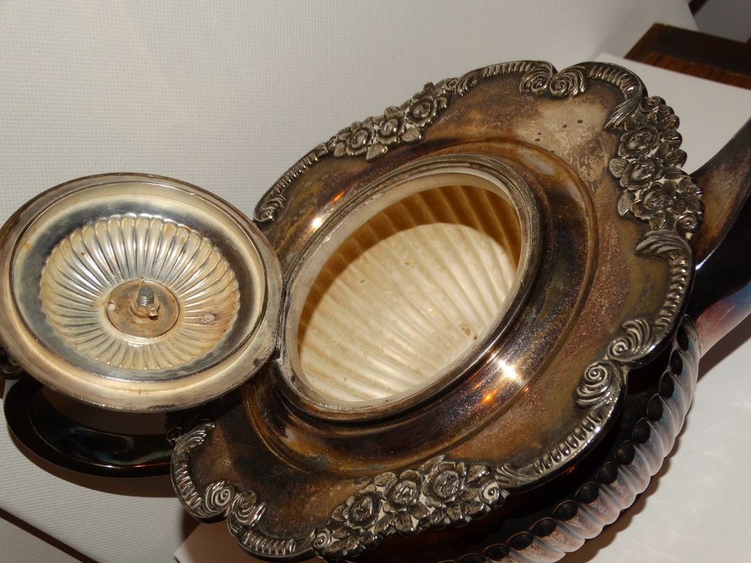 Victorian Set RARE Silver Plated EPBM Britannian Made Unique Rose ...