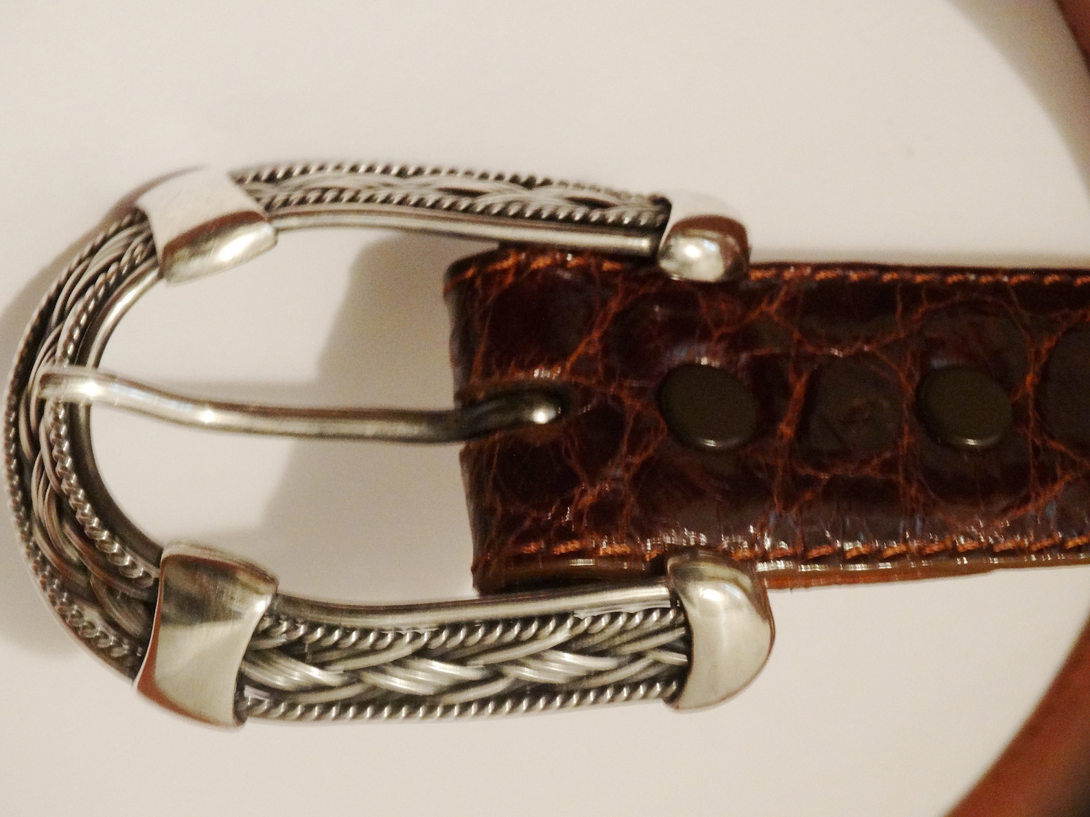 Ron Rizzo Sterling Silver Handmade Basket Weave Design Buckle - Etsy