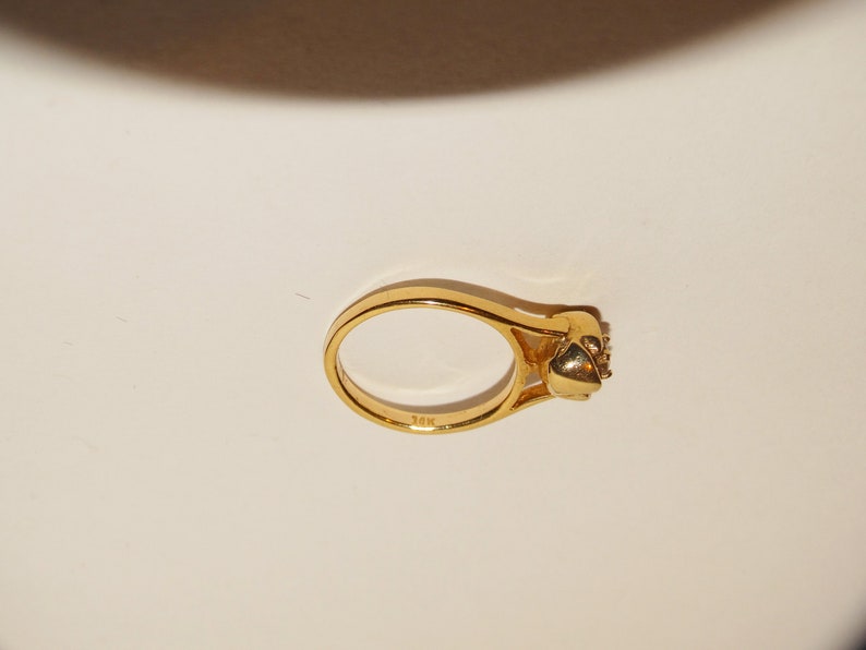 14k Yellow Gold Flower Genuine Center Sparkling Diamond Ring. - Etsy