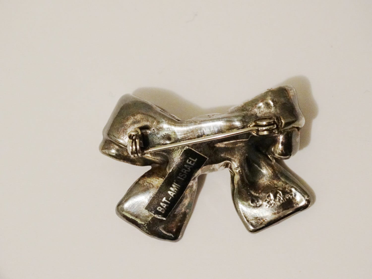 Sterling Bat-ami Israel Stamped 1.40 X 1 Bow - Etsy