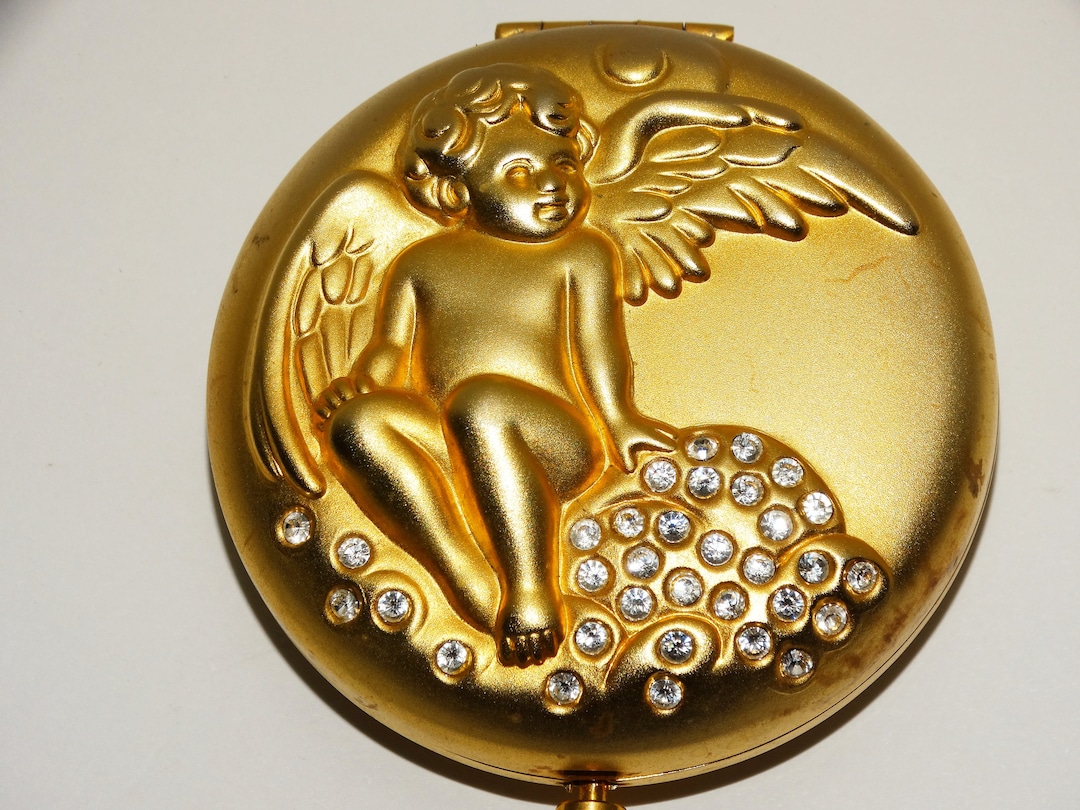Estee Lauder 1990 September Angel Gold Tone Compact. New. - Etsy