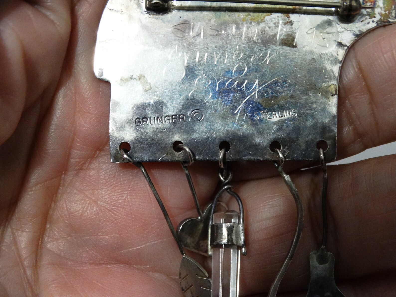 Extremely RARE Navajo by GRUNGER Sterling Silver One of a Kind Bear ...