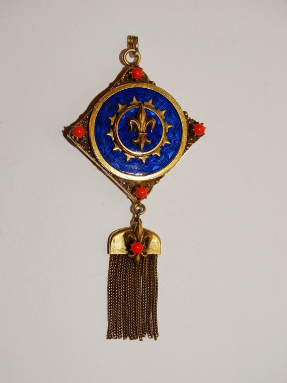 Rare blue enamel victorian - Gem
