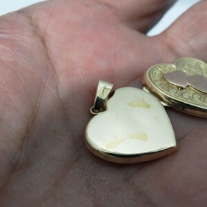 10k Gold Double Heart Locket Pendant. - Etsy