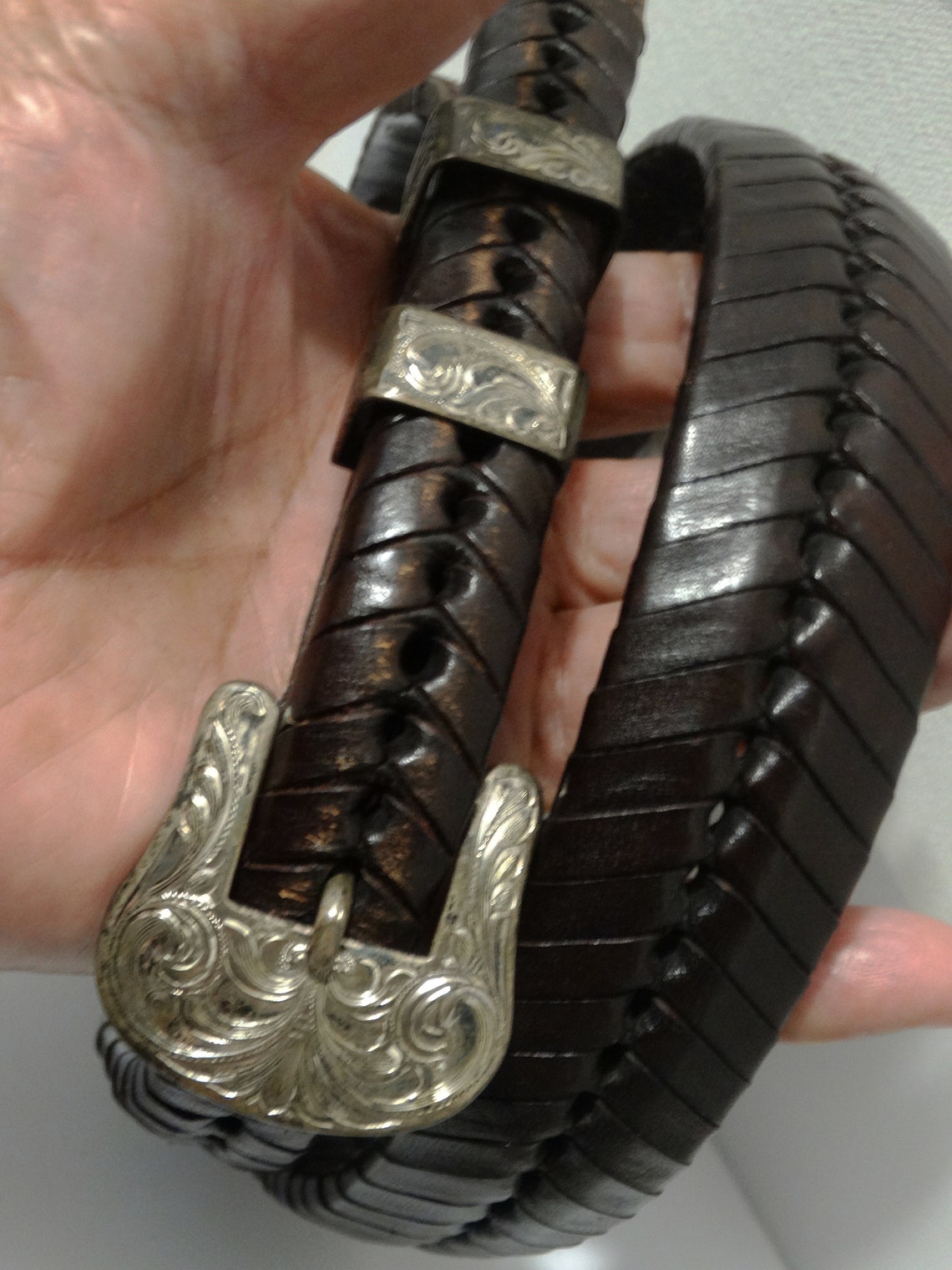 Vogt Designer Buckle and Belt Solid Sterling Silver - Etsy