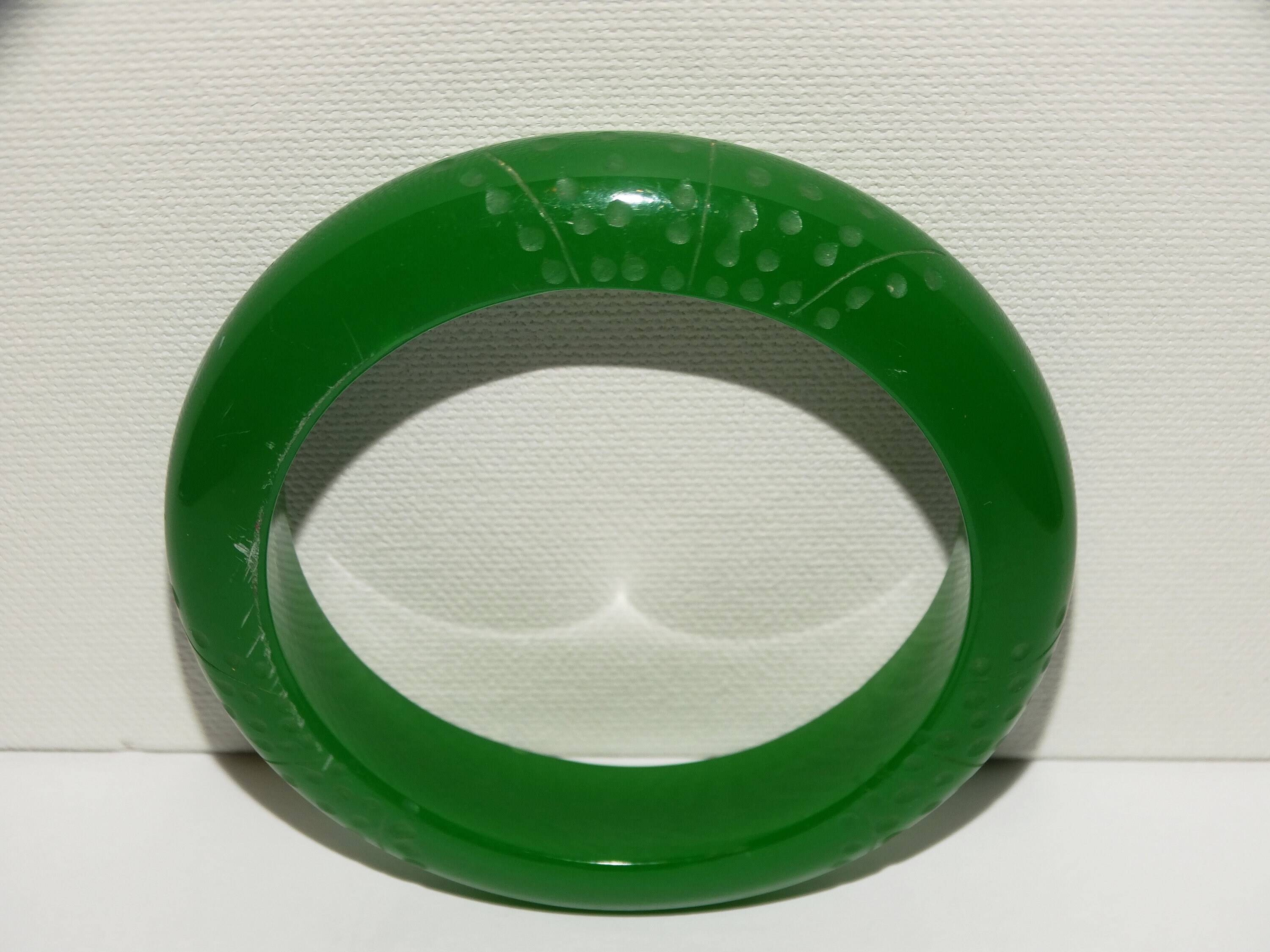 Lucite Plastic Green Translucent Color 8.5 Bangle | Etsy