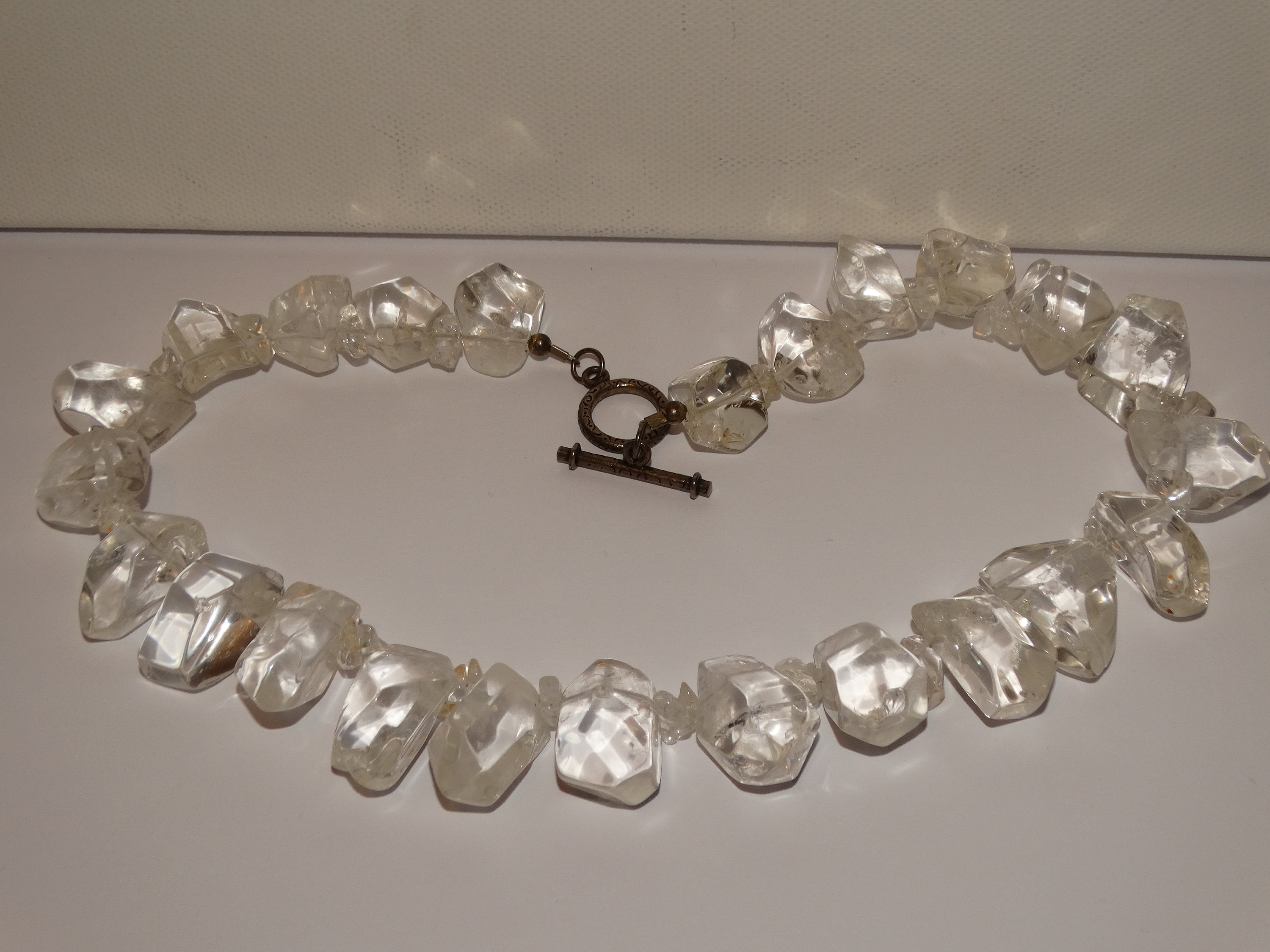 Sterling Silver Heavy Natural Earth Mined Rock Crystal No Sharp Edges ...