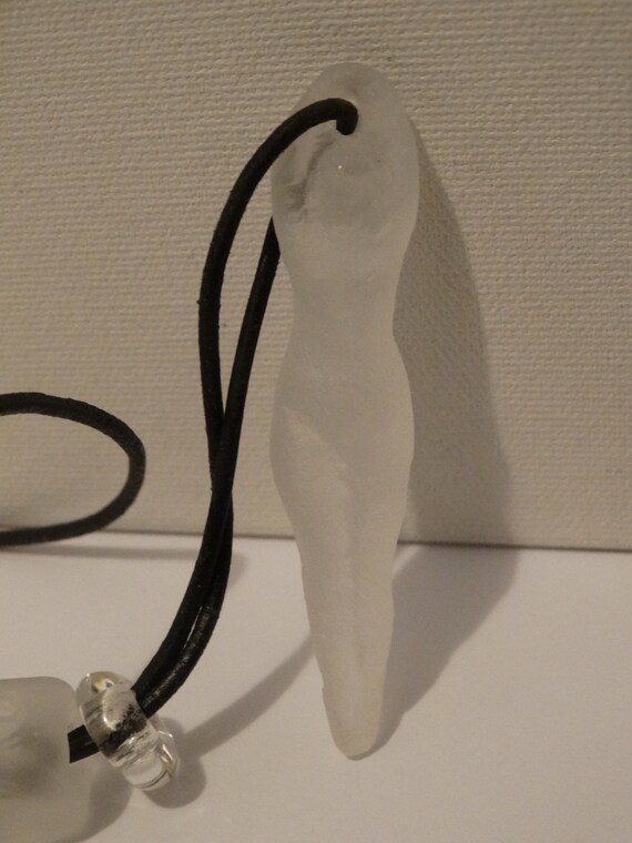 Lalique Style RARE Frosted & Clear Glass Woman Figure… - Gem