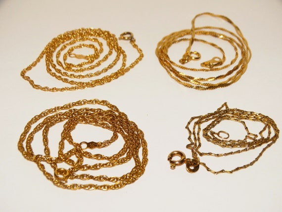 14k, 750k, 10k, And 14k Yellow Gold Chains Individual… - Gem