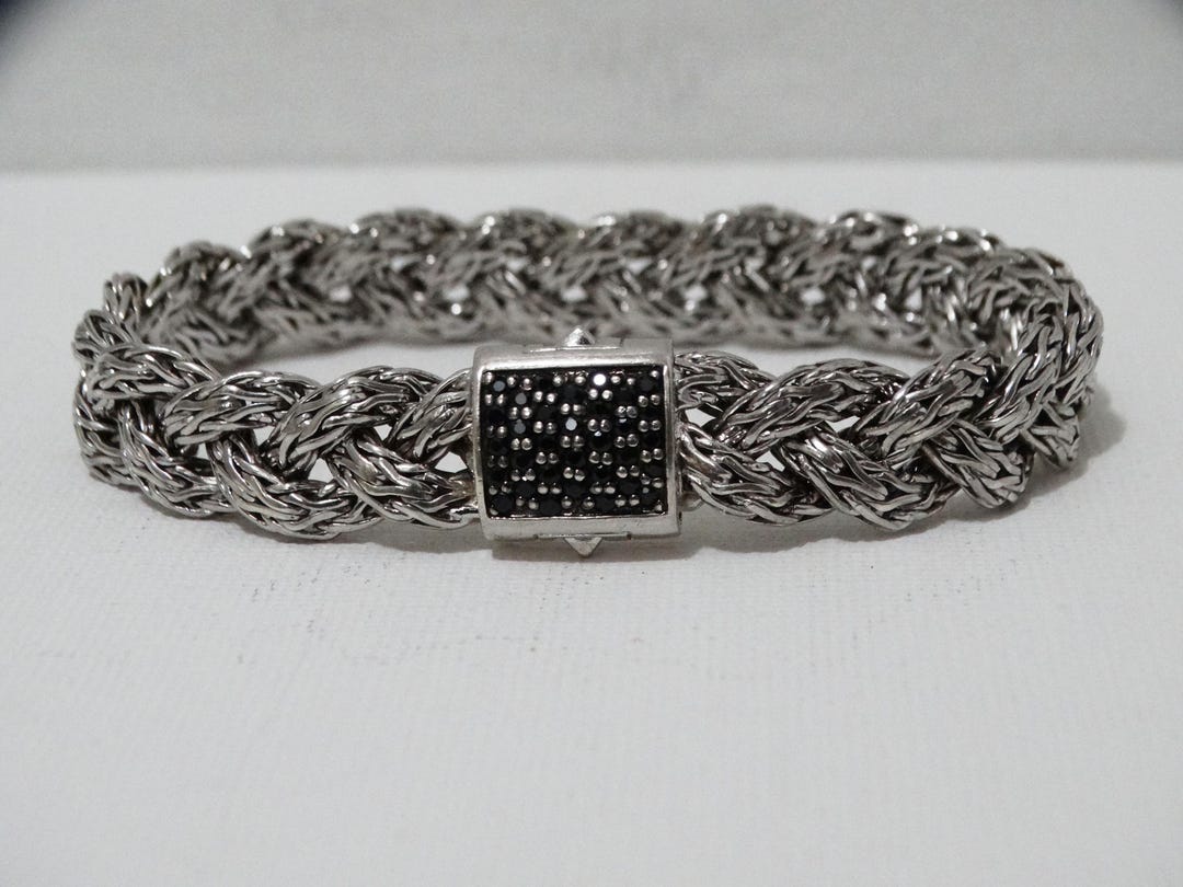 John Hardy Braid Bracelet Black Sapphire 31.3 Grams - Etsy