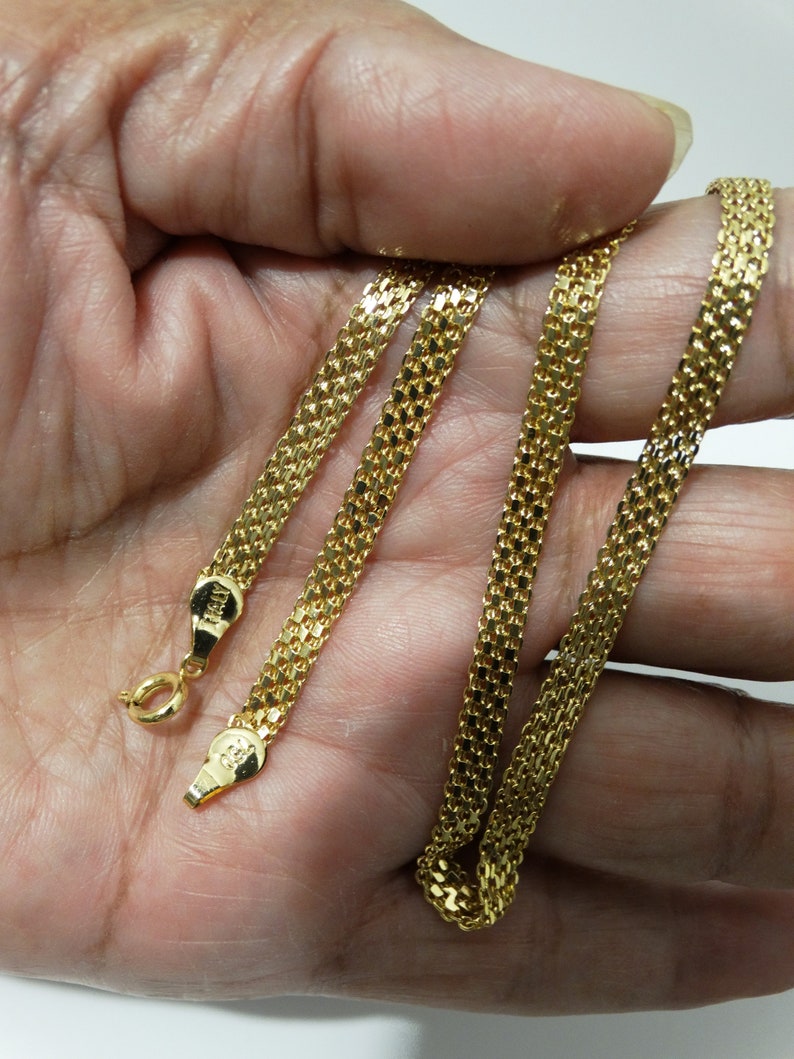 750k Gold Italian Made Choker Chain. - Etsy