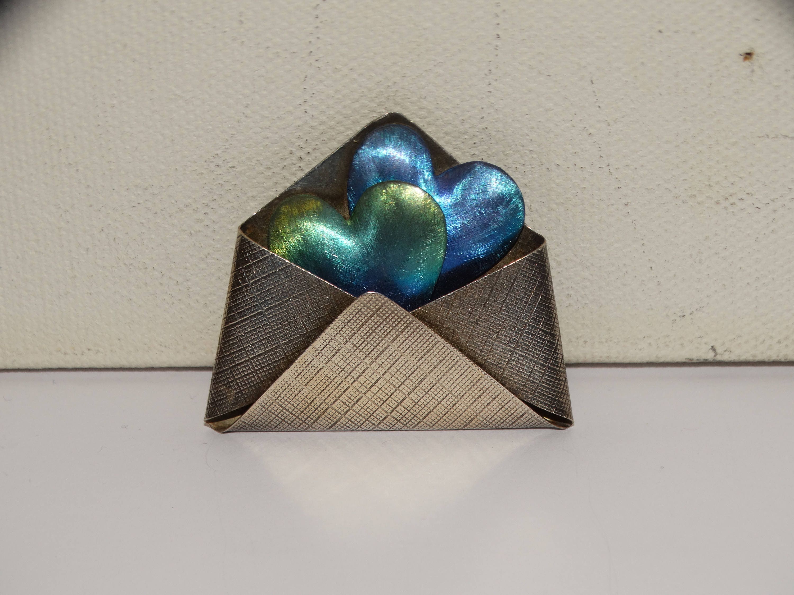 Sterling Silver KDTR USA. Designer Signed Titanium Heart - Etsy