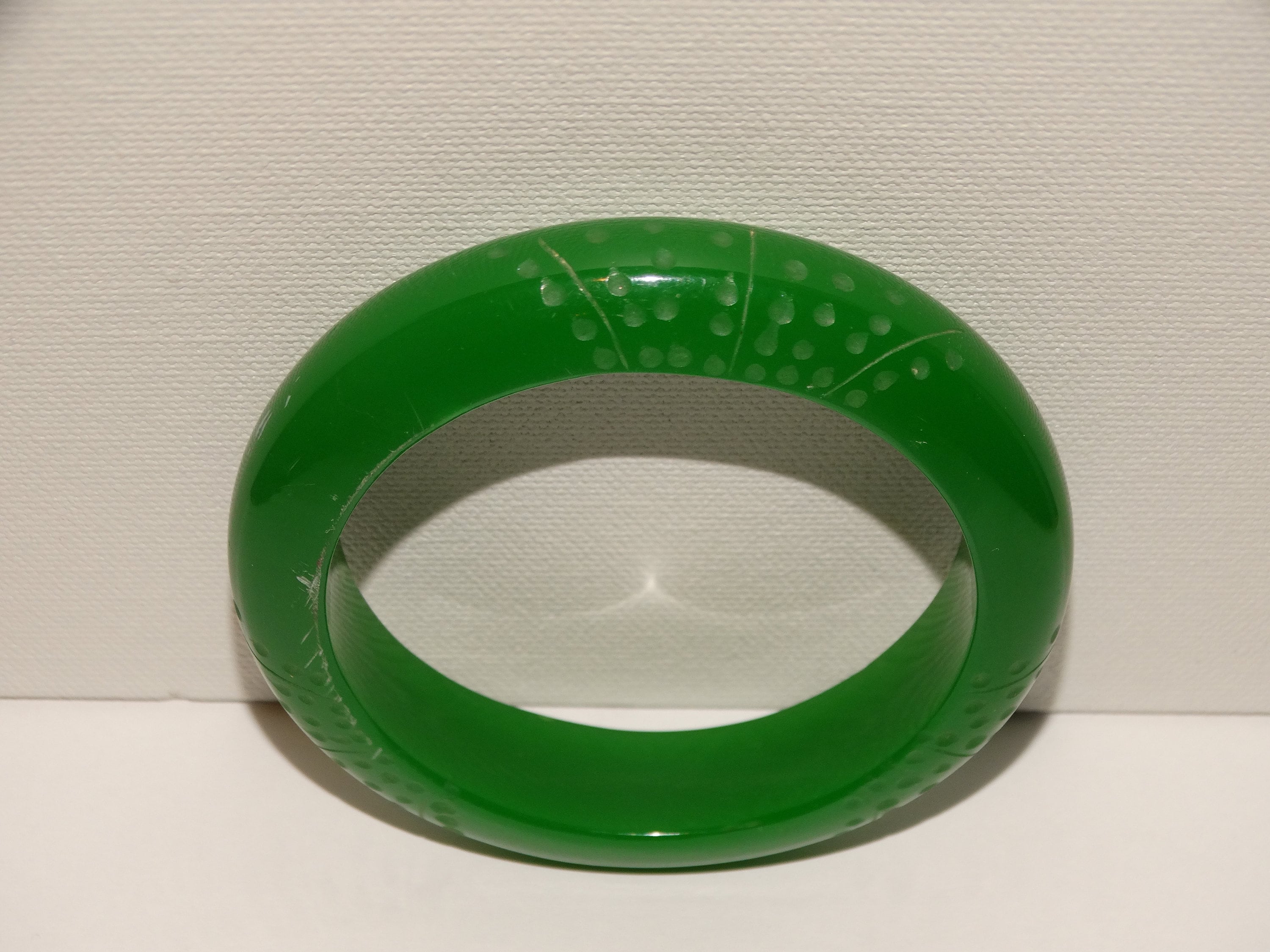 Lucite Plastic Green Translucent Color 8.5 Bangle | Etsy