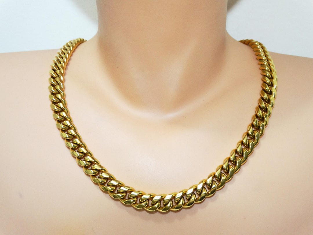 18k GP 21 Inch Chain Necklace - Etsy