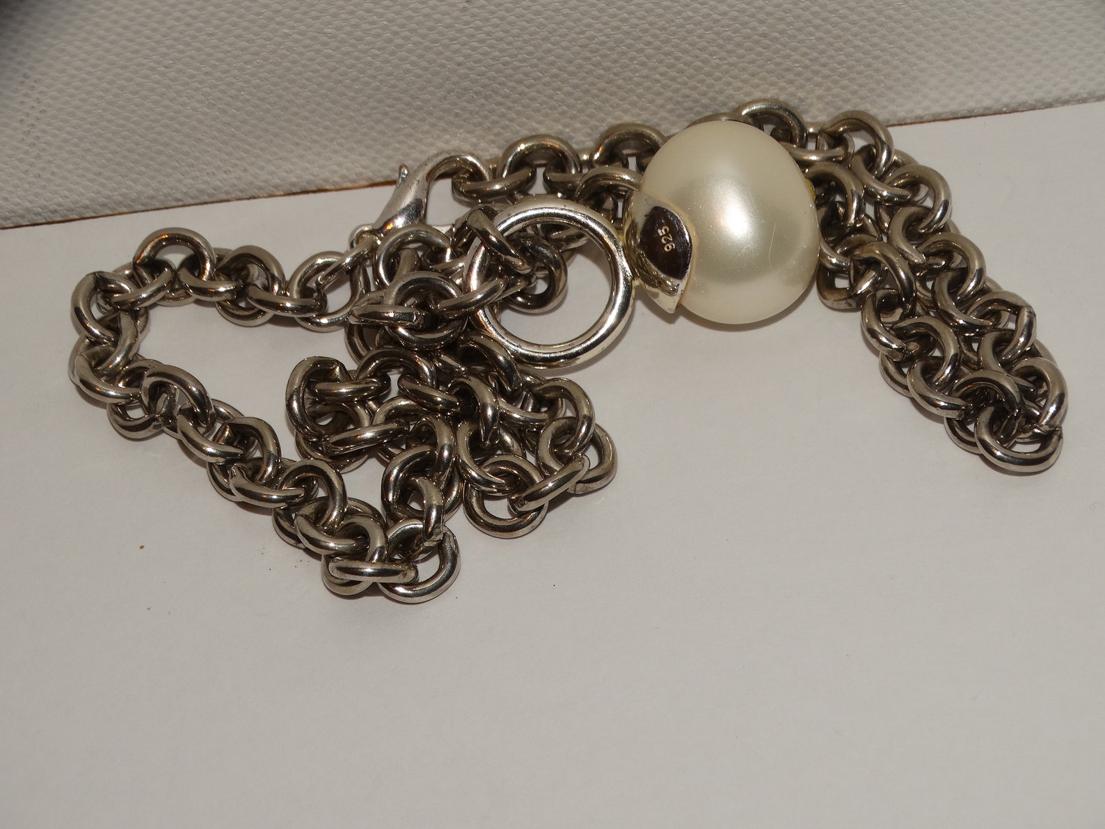 Sterling Silver Heavy & Thick Chain Link W/ Large 3/4 - Etsy