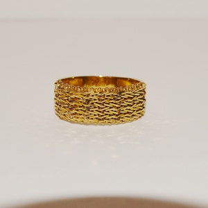 14k Solid Yellow Gold Mexican Designer 7g. Size 10 Ring. - Etsy