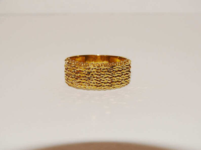 14k Solid Yellow Gold Mexican Designer 7g. Size 10 Ring. - Etsy