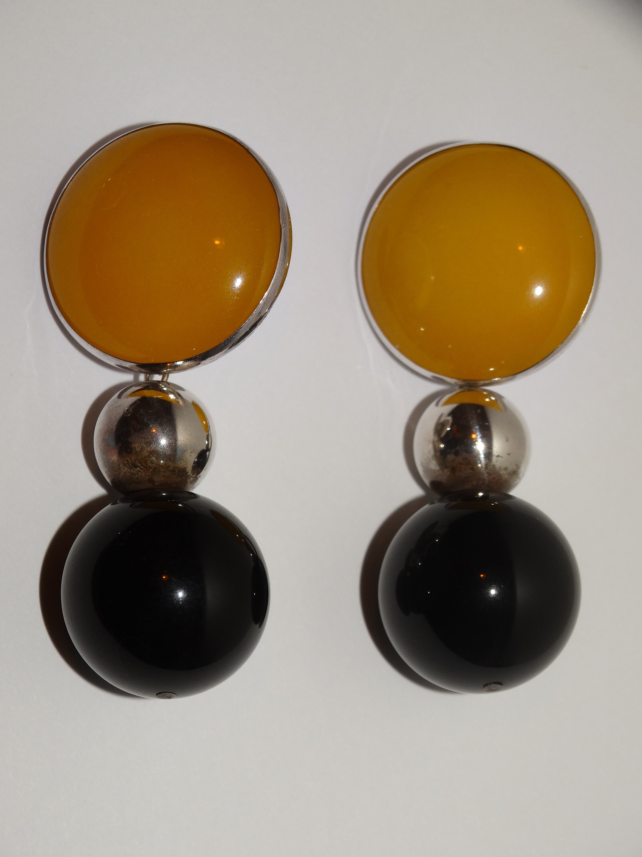 Huge Sterling Silver Genuine Gemstone Earrings. - Etsy