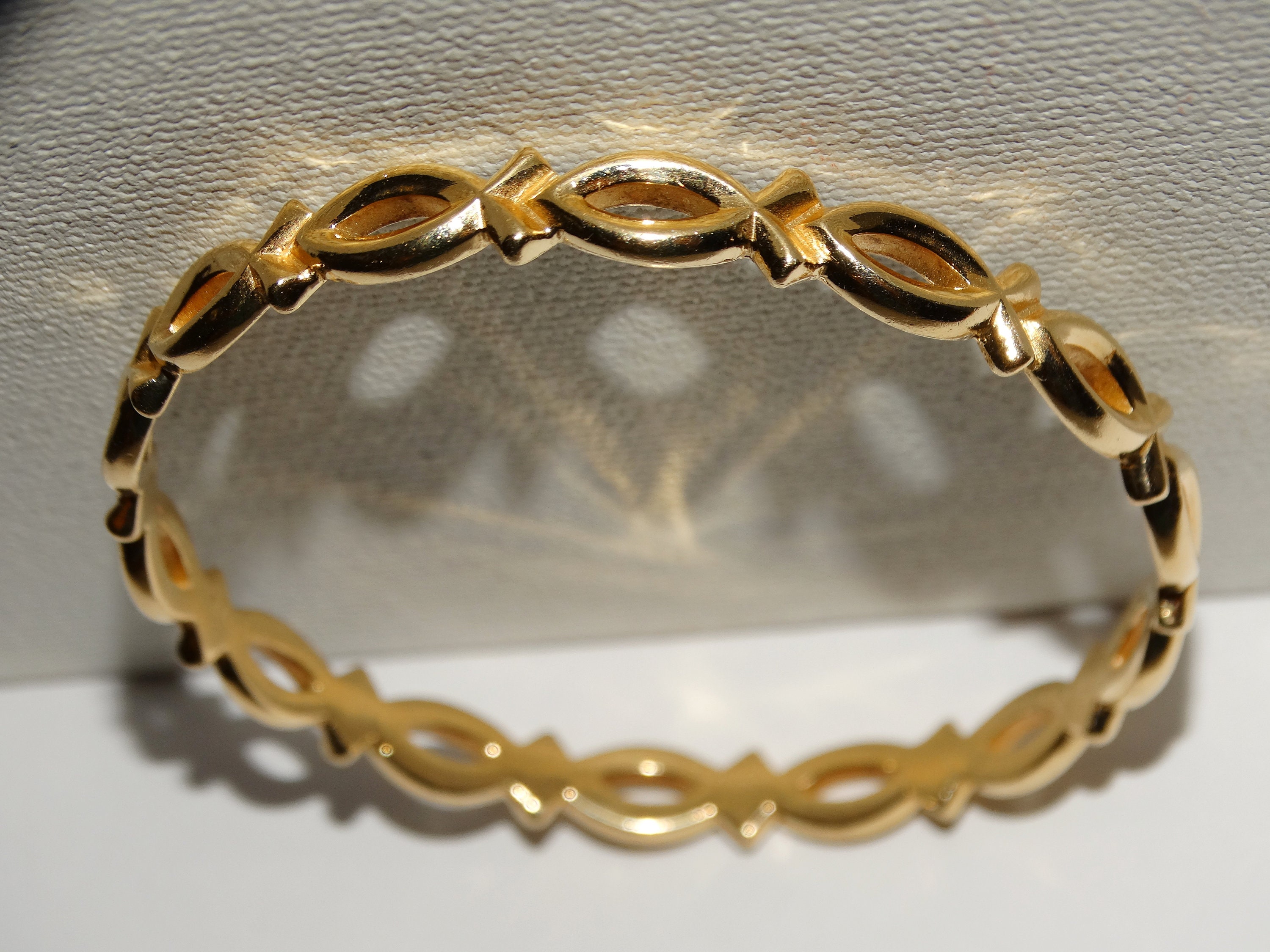 James Avery Solid 14K Yellow Gold Heavy Bangle Bracelet