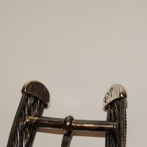 Ron Rizzo Sterling Silver Handmade Basket Weave Design Buckle & Leather ...