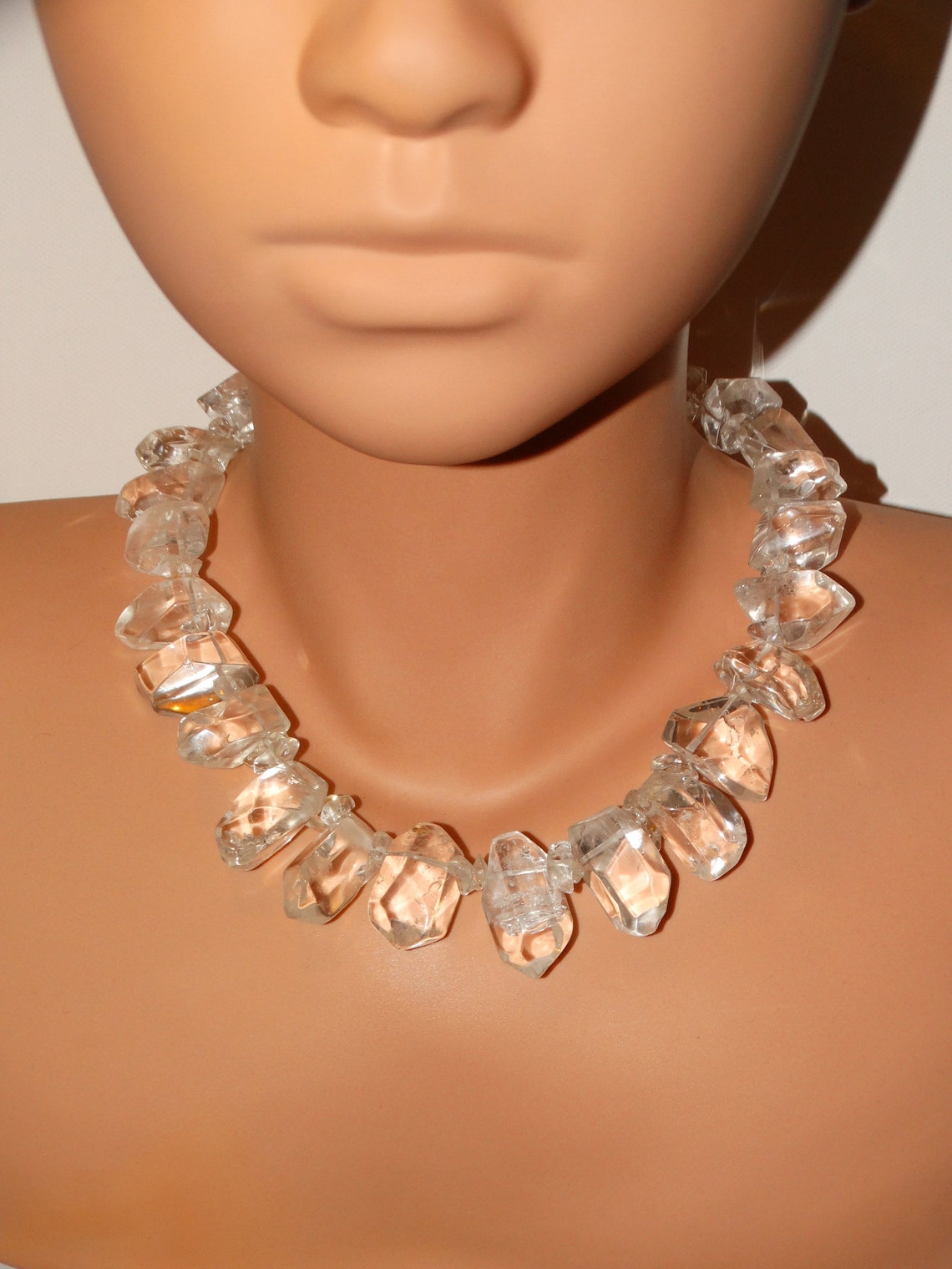 Sterling Silver Heavy Natural Earth Mined Rock Crystal No Sharp Edges ...