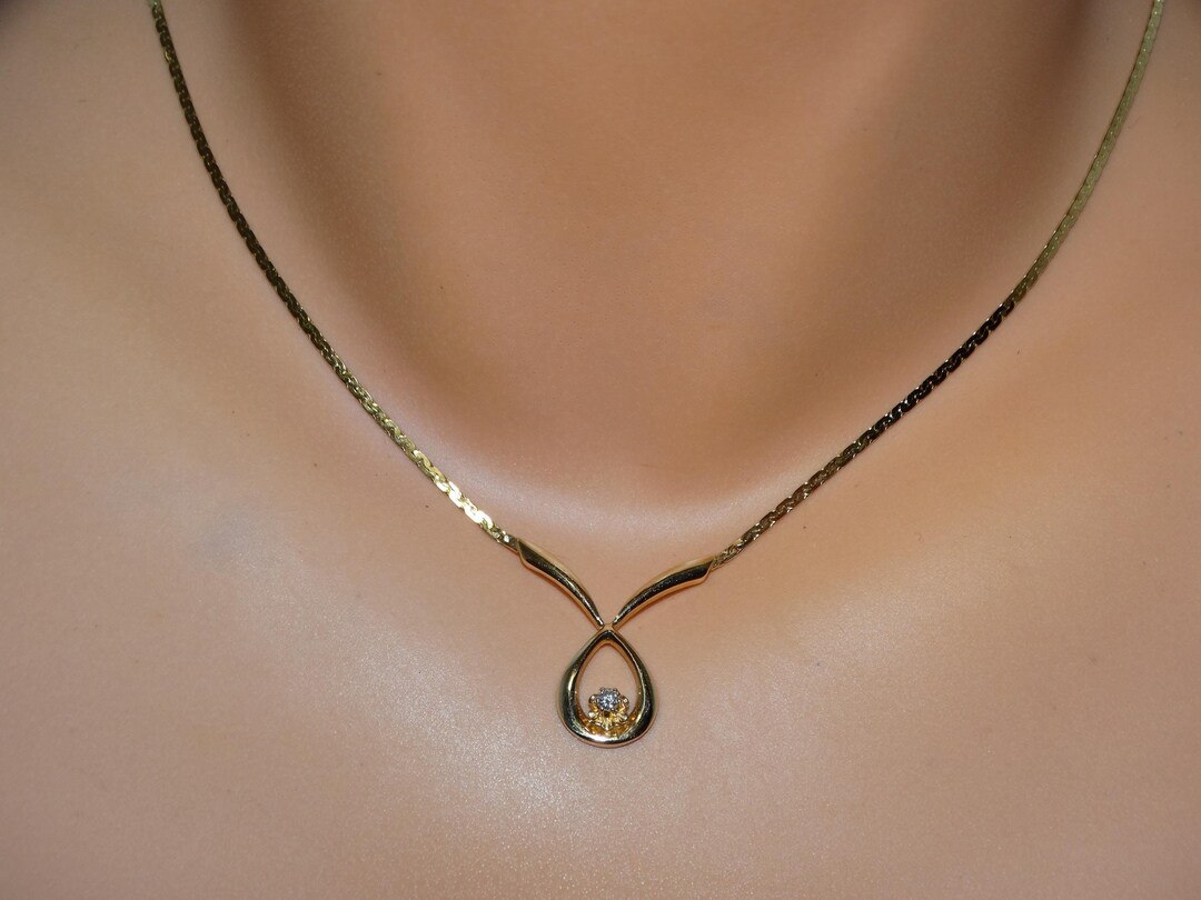750k Gold Genuine Diamond Necklace. - Etsy