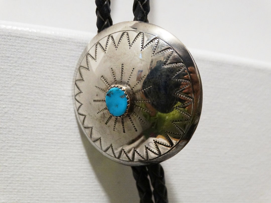 Navajo Yazzie Signed Sterling Bolo Tie. - Etsy