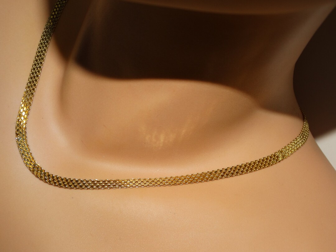 750k Gold Italian Made Choker Chain. - Etsy