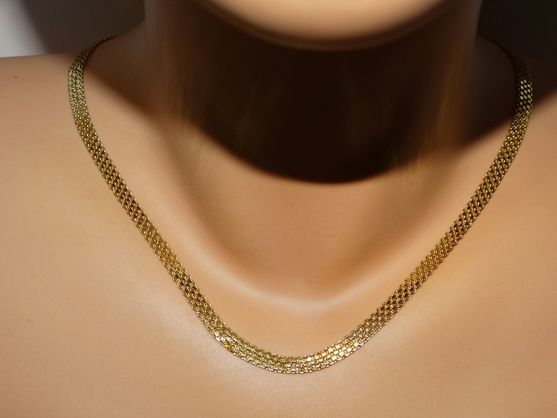 750k Gold Italian Made Choker Chain. - Etsy