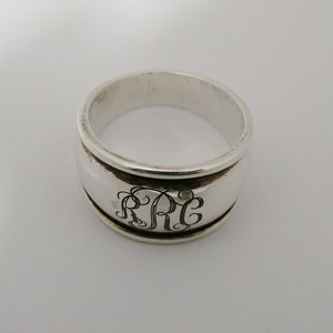 James Avery Sterling Monogrammed Band Ring Size 8. - Etsy