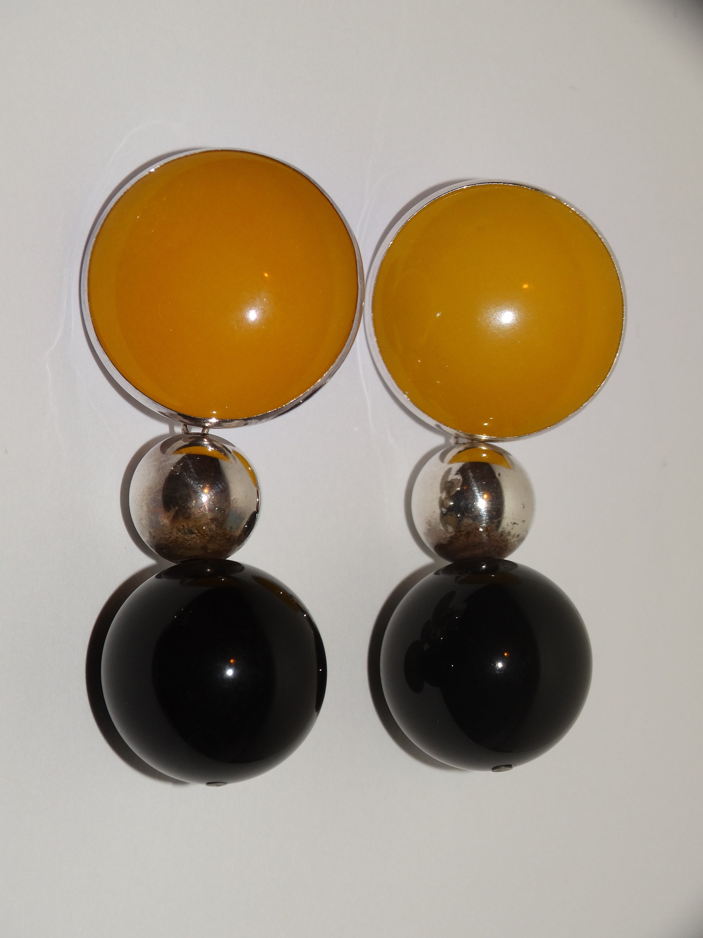 Huge Sterling Silver Genuine Gemstone Earrings. - Etsy