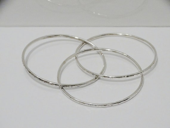 James Avery Sterling Interlock Triple Bangle Bracelet Etsy