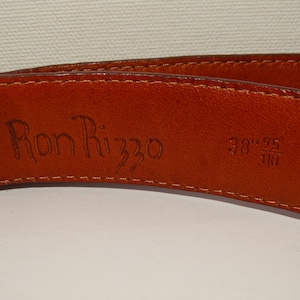 Ron Rizzo Sterling Silver Handmade Basket Weave Design Buckle & Leather ...