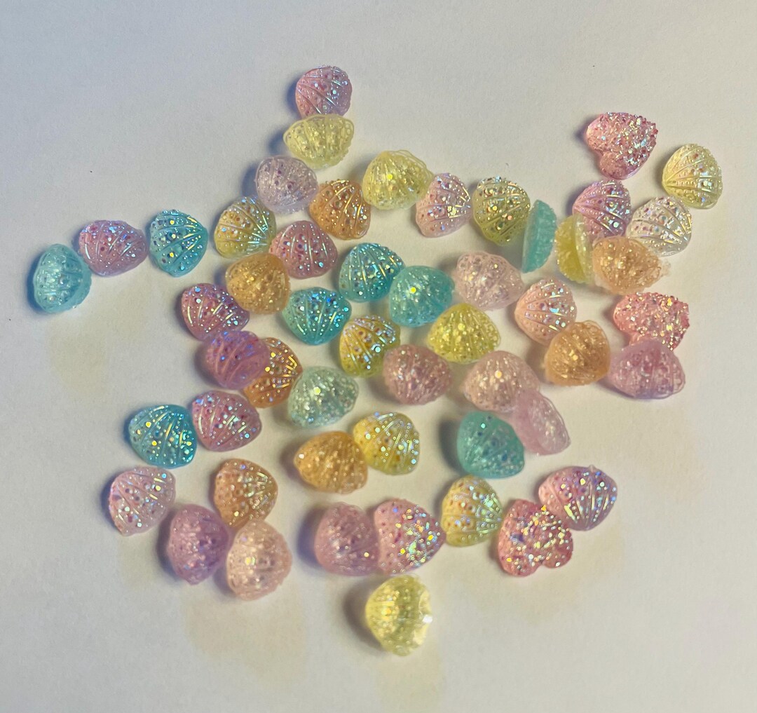 100 Pcs TINY Seashell Table Scatters Resin Shell Confetti Wedding ...