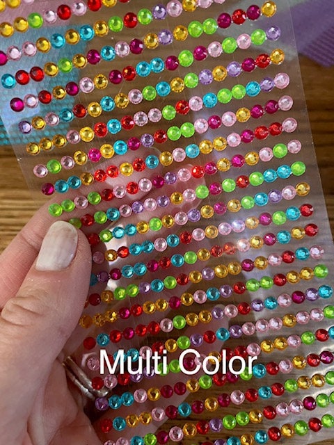 Adhesive Rhinestones 4/5/6mm Embellishments Stick on Crystal DIY Cell ...