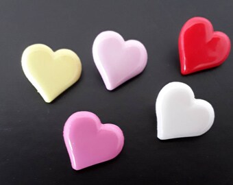 Heart Shape Buttons | Etsy